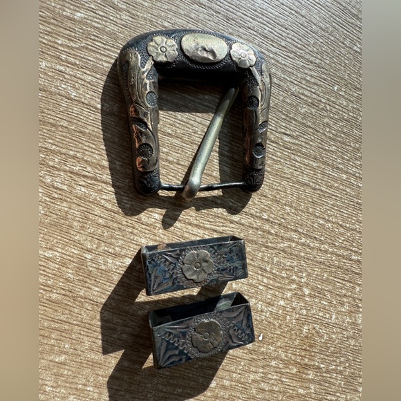 unknown | Accessories | Vintage Sterling Silver Buckle W 2 Loops | Poshmark